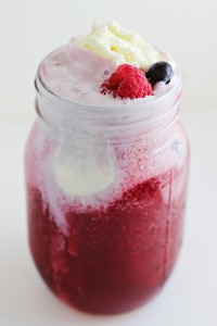 Raspberry Tea Floats - Home Cooking Memories