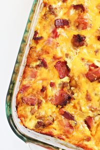 Cheesy 3-Meat Breakfast Casserole Recipe