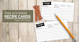 25 Free Printable Recipe Cards - Home Cooking Memories