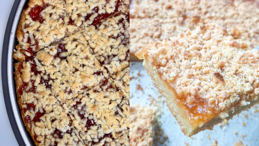 Easy Jam Shortbread Bars Recipe (Mabrousheh) - Home Cooking Memories
