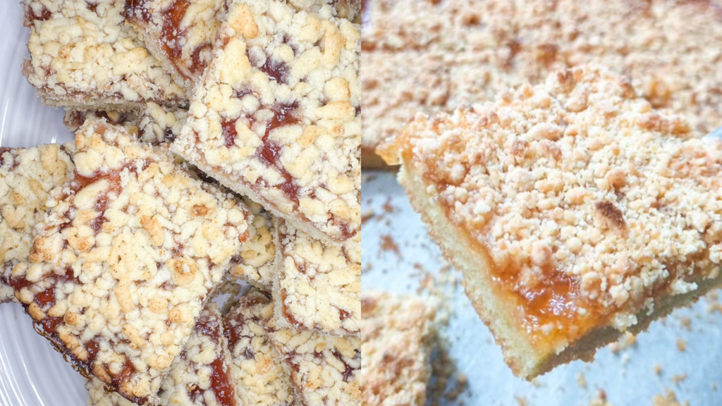 Easy Jam Shortbread Bars Recipe (Mabrousheh) - Home Cooking Memories
